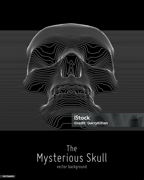 벡터 해골 라인으로 구성입니다 신비 성 례의 배경입니다 인터넷 보안 개념 그림입니다 바이러스 또는 맬웨어 추상 시각화 큰 데이터 이미지를 해킹 죽음 추상 이미지입니다