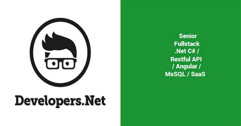 Empleo De Senior Fullstack Net C Restful Api Angular Mssql Saas En Remoto 104797 Remoto