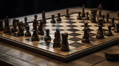 조각들이 위에 놓여 있는 나무 체스판 체스 판의 사진 배경 일러스트 및 사진 무료 다운로드 Pngtree