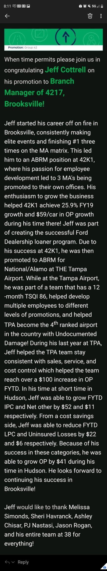 Jeffrey Cottrell On Linkedin Super Pumped To Be Taking Over As Branch Manager Where It All