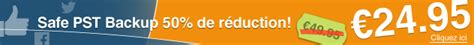 Achat Acheter Safe Pst Backup Pour La Licence Microsoft Outlook Et Les