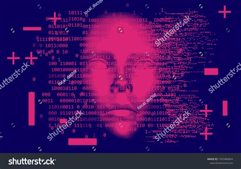 Abstract Technology Background Binary Code 3d Stock Vector Royalty