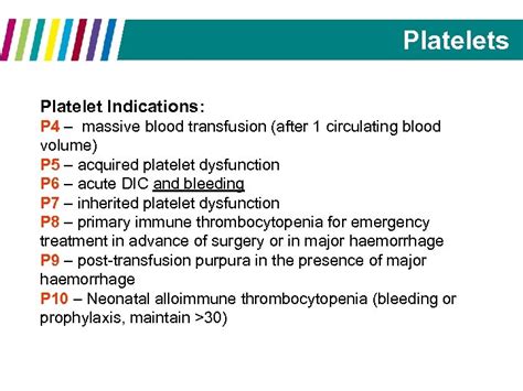 Platelet Transfusion