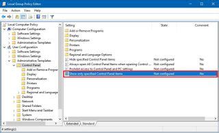 How To Hide Control Panel Settings On Windows 10 Windows Central