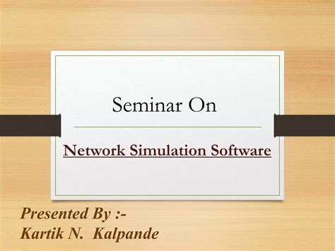 network simulation software ppt