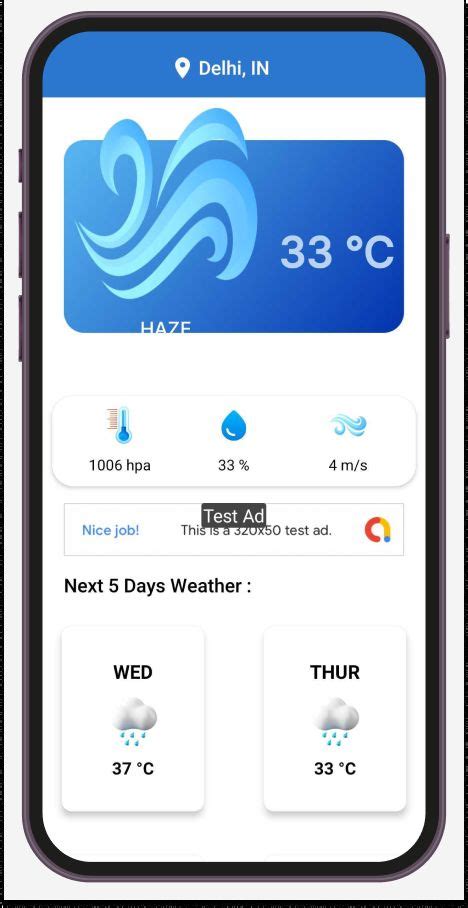 Simple Weather Weather Indicate Android App By Vocsy Codester