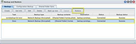 Restore A Backup Synology Backup Service