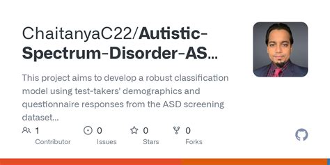 GitHub ChaitanyaC Autistic Spectrum Disorder ASD Detection This Project Aims To Develop A