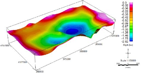 Interpreted 3 D Model Of The Sedimentary Basin Basement Under