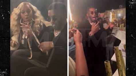 Diddys 53rd Birthday Party Draws Jay Z Mary J Blige Travis Scott