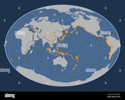 Shape Of The Mariana Tectonic Plate On The Solid Contour Map In The Fahey Oblique Projection