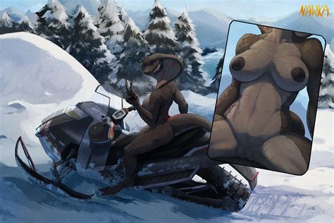 Rule Anthro Belly Scales Black Body Black Scales Breasts Casual Nudity Cobra Detailed