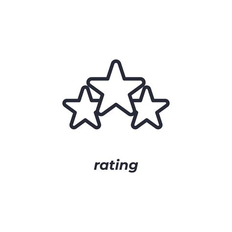 Vector Sign Of Rating Symbol Is Isolated On A White Background Icon Color Editable 12177688