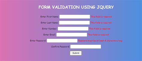 Jquery Validation Online Tutorials Library List