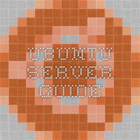 Ubuntu Server Guide Server Linux Community