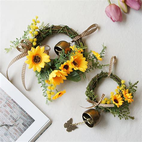 해바라기 리스 도어벨 2size 감도 깊은 취향 셀렉트샵 29cm