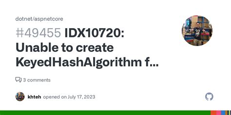 Idx10720 Unable To Create Keyedhashalgorithm For Algorithm Hs512
