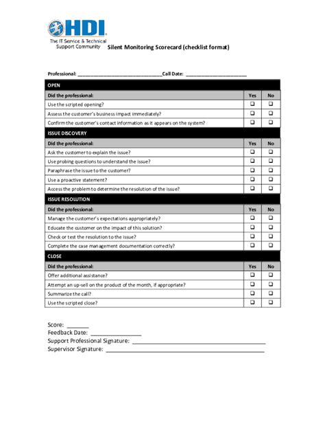Fillable Online Callcentrehelper Comfree Call MonitoringFree Call Monitoring Evaluation And