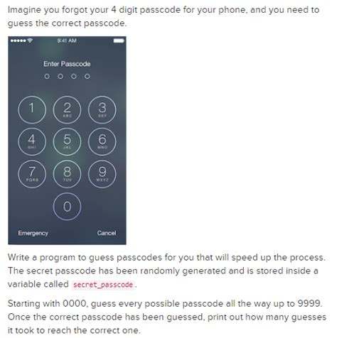 Solved Imagine You Forgot Your 4 Digit Passcode For Your