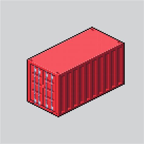 Pixel Art Illustration Container Pixelated Shipping Container