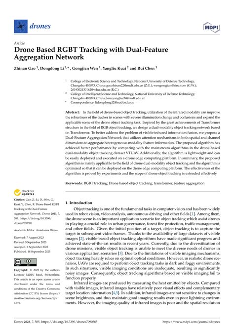 Pdf Drone Based Rgbt Tracking With Dual Feature Aggregation Network