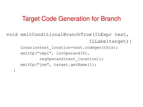 Ppt Target Code Generation Powerpoint Presentation Free Download