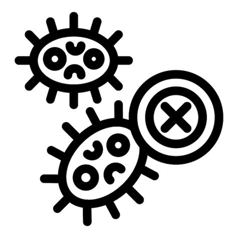 Premium Vector Black And White Icon Of An Immune System Response With Antibodies Attacking A Virus