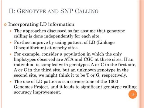 Ppt Genotype And Snp Calling From Next Generation Sequencing Data Powerpoint Presentation Id