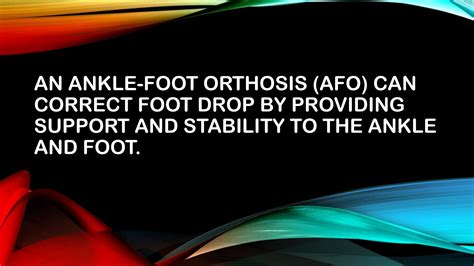 Foot Drop Presentation And Orthosis Role Pdf