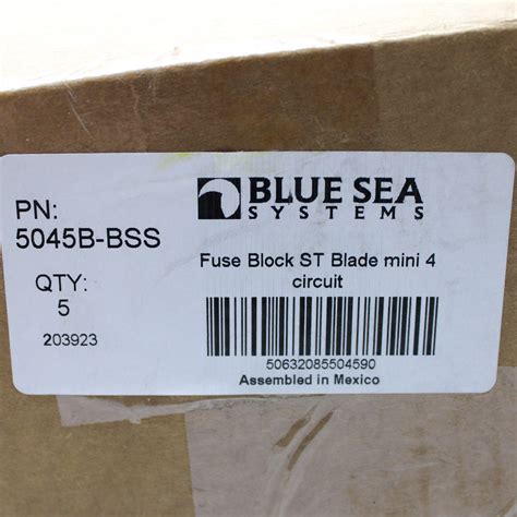 Blue Sea Systems Fuse Block St Blade Mini 4 Circuit 5045b Bss Primelec