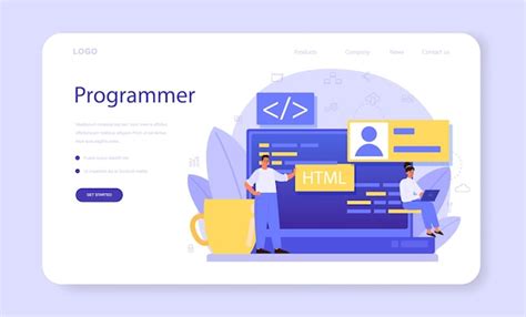 Premium Vector Programming Web Banner Or Landing Page