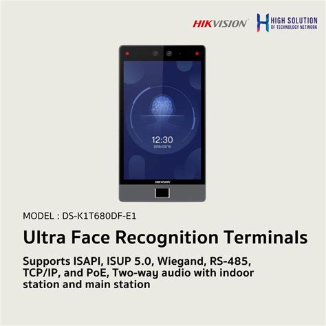 Ds K1t680df E1 Hikvision Ultra Face Recognition Terminals Access Control