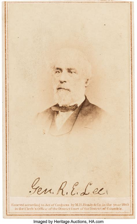 Robert E Lee Mathew Brady Carte De Visite Cdv Photography Lot