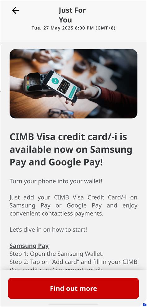 Good News To Cimb Visa Card Holder Samsung Members