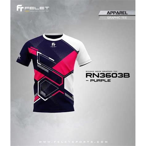 Felet Rn 3603 Badminton Shirt Jersey Microfiber Baju Badminton T Shirt Short Sleeve Sukan Baju