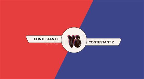 Versus Groovy Retro Comparison Blank Vs Vector Background Template Stock Vector Illustration