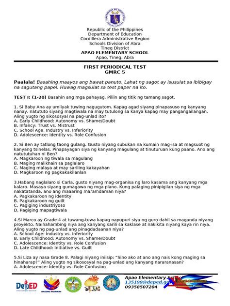 Grade 5 Gmrc Q1 Pdf