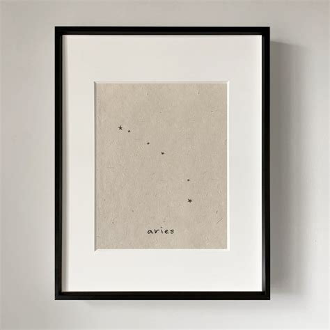 Aries Constellation Art Print Zodiac Art Etsy