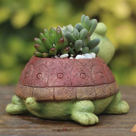 1pc Cartoon Turtle Flower Pot Planter Succulents G Grandado