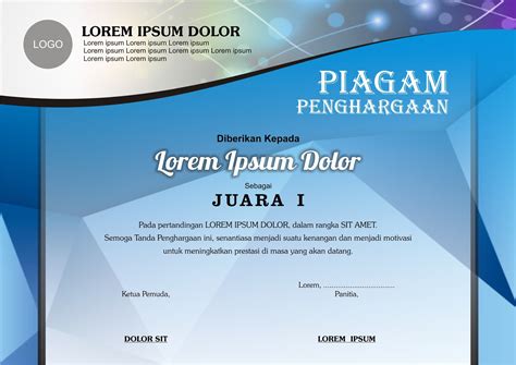 Template Sertifikat Piagam