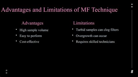 Mf Membrane Filtration Techniques For Coliform Bacteria Pptx