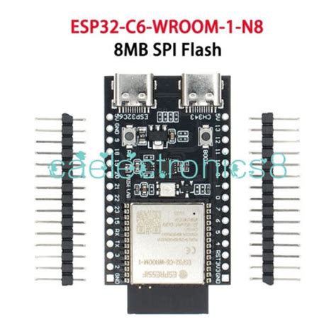 Esp32 C6 Wifi Bluetooth Development Board Esp32 C6 Wroom 1 Module Dual Type C Ebay