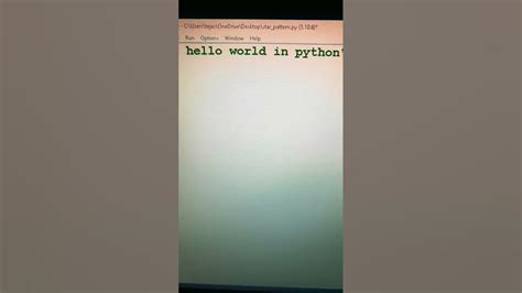 Hello World Pythonshorts Youtube