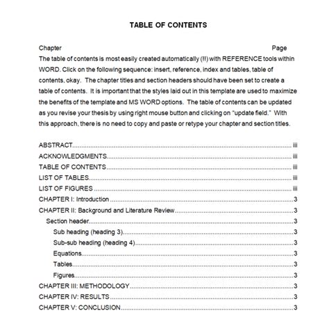 31 Handy Table Of Contents Templates Formats In MS WORD Day To Day Email