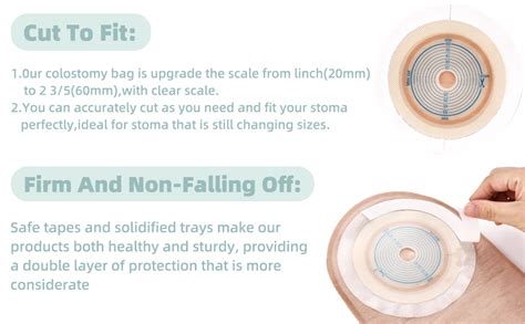20 Pcs Colostomy Bags Ostomy Supplies Rainlotus One Piece