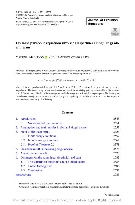 On Some Parabolic Equations Involving Superlinear Singular Gradient Terms Request Pdf