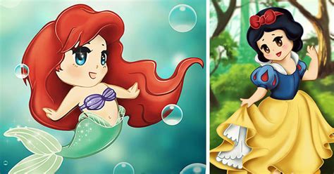 How To Draw Cute Chibi Disney Characters