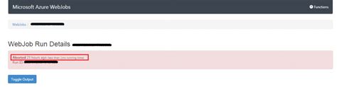 Azure Webjob Aborted How To Solve It