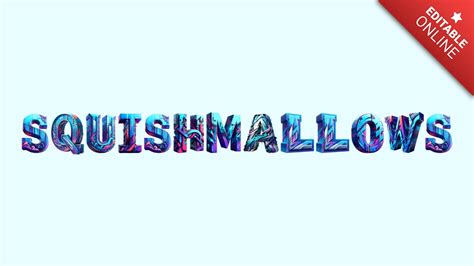 Squishmallows Techno Alphabet Font Text Effect Generator