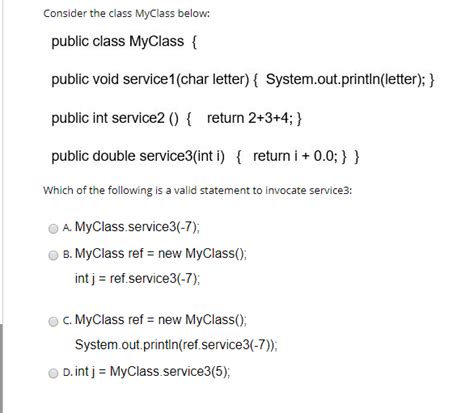 Solved Consider The Class Myclass Below Public Class